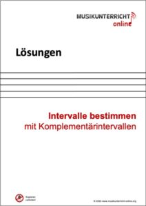 Intervalle bestimmen mit Komplementärintervallen - Musikunterricht online